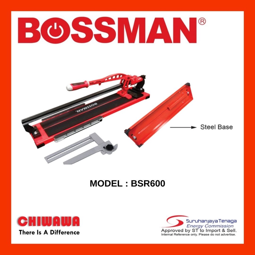 BOSSMAN BSR600 Manual Tile Cutter with Single Rail 600mm | Shopee Malaysia