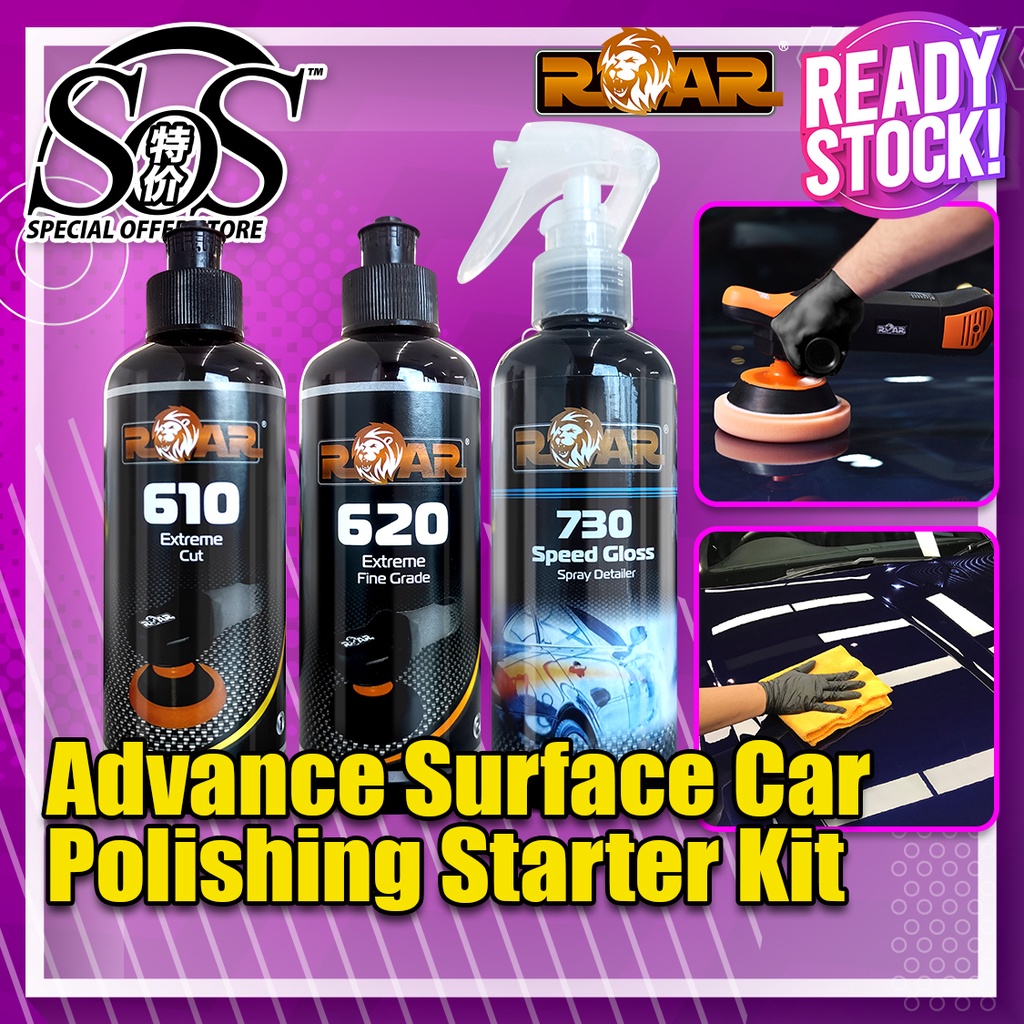 ROAR Advanced Surface Finishing Starter Kit (610, 620, 730) DIY Car ...