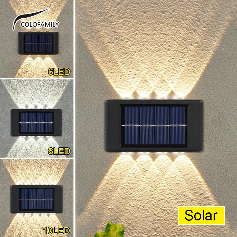 Raya 16LED Outdoor Solar Wall Light Solar Light Waterproof Solar Led ...