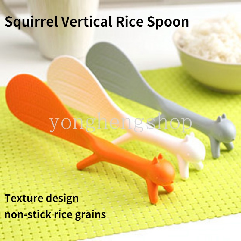 Cartoon Cute Squirrel Shaped Rice Spoon Nonstick Rice Shovel Creative ...