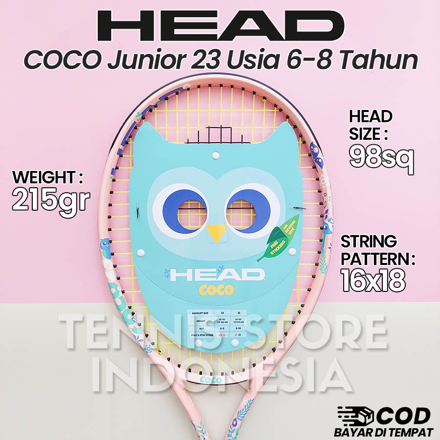 Head COCO Junior Tennis Racket 23 / Age 6 7 8 Years | Shopee Malaysia
