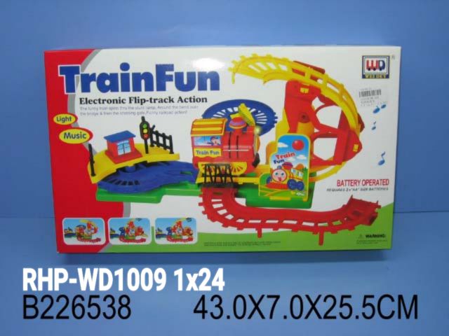 Train Fun Electronic Flip-Track Action Racer Track Kids Toys Set ...