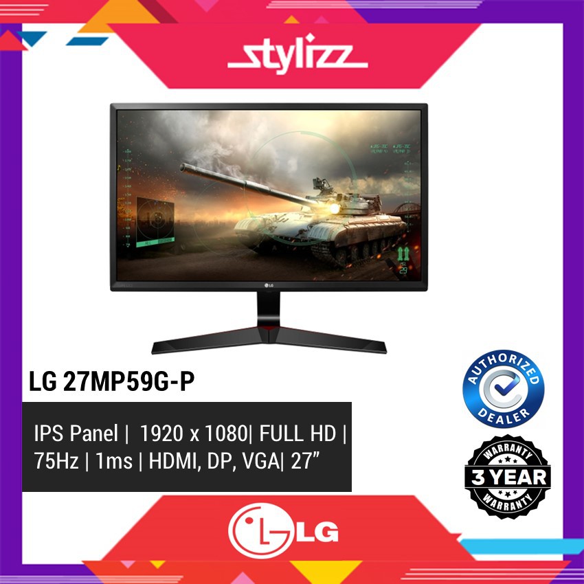 LG 27MP59G-P 27" Full HD IPS LED Gaming Monitor | Shopee Malaysia