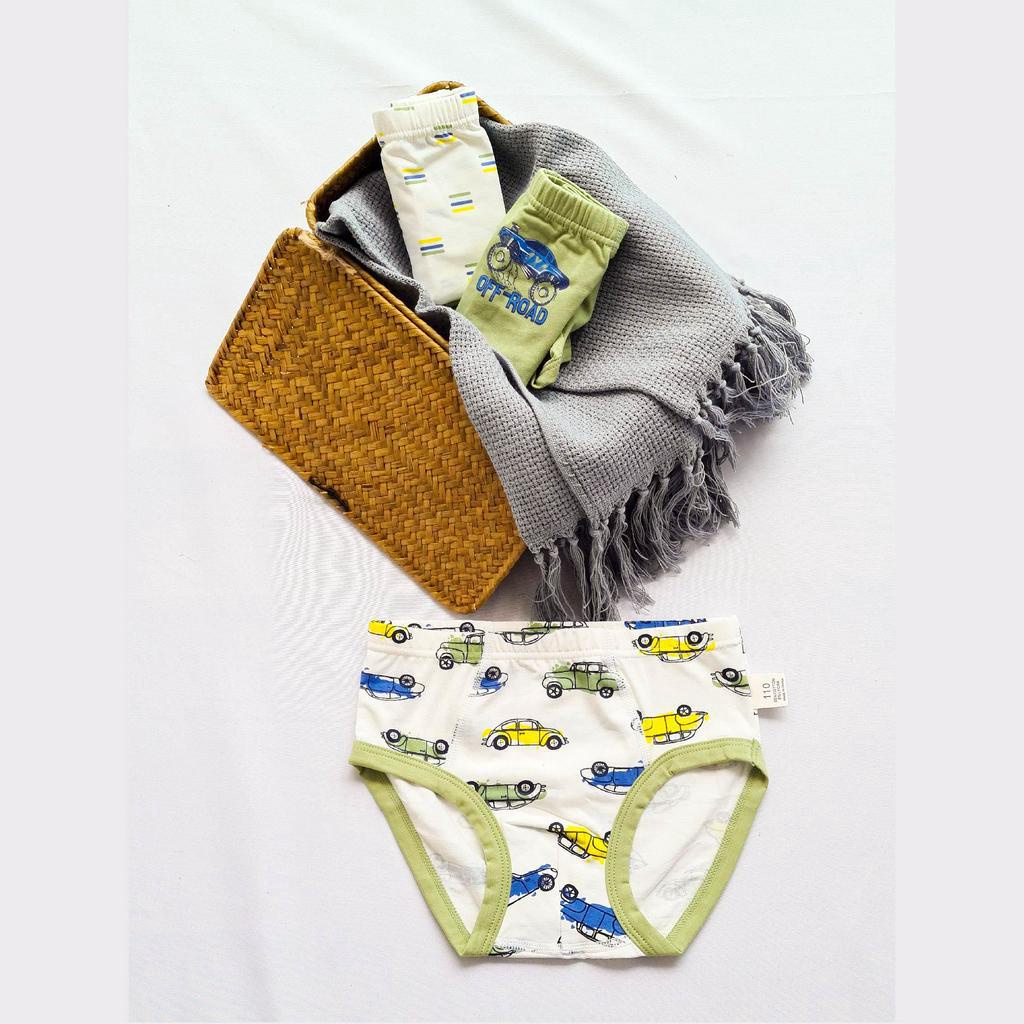 Kids Brief Children Underwear Boy Cartoon Cotton Vintage Car Brief (3 ...