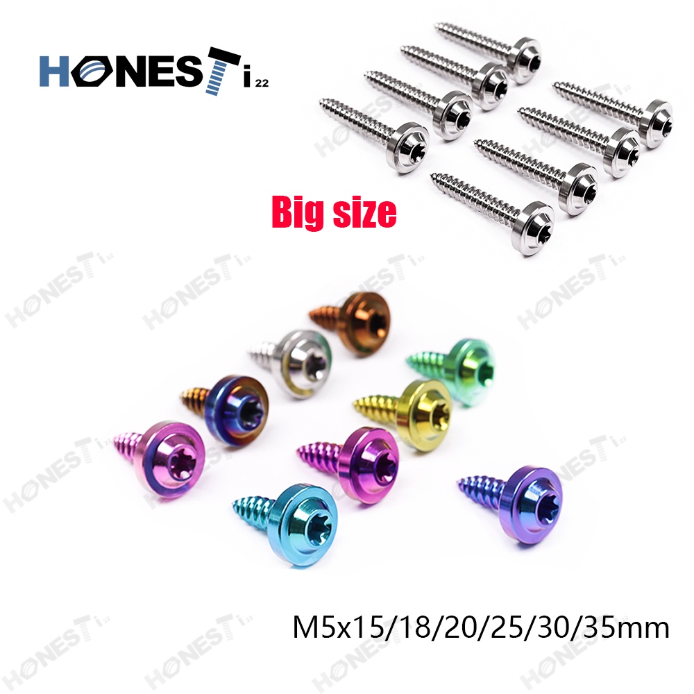 Honesti22 Gr5 Titanium UFO flat head tapping screws M5x15/18/20/22/25 ...