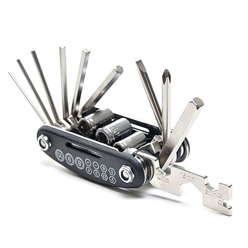 MKR Bike Repair Tool Kits 16 in 1 Multifunction Bicycle Mechanic Fix ...