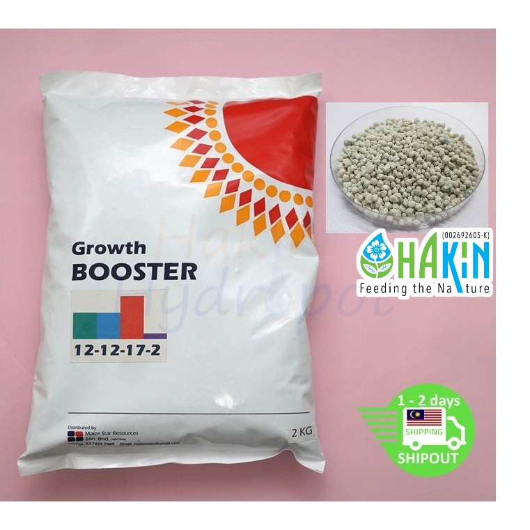 NPK 12-12-17-2 2kg BOOSTER Baja Buah/Bunga - Compound Fertiliser for ...