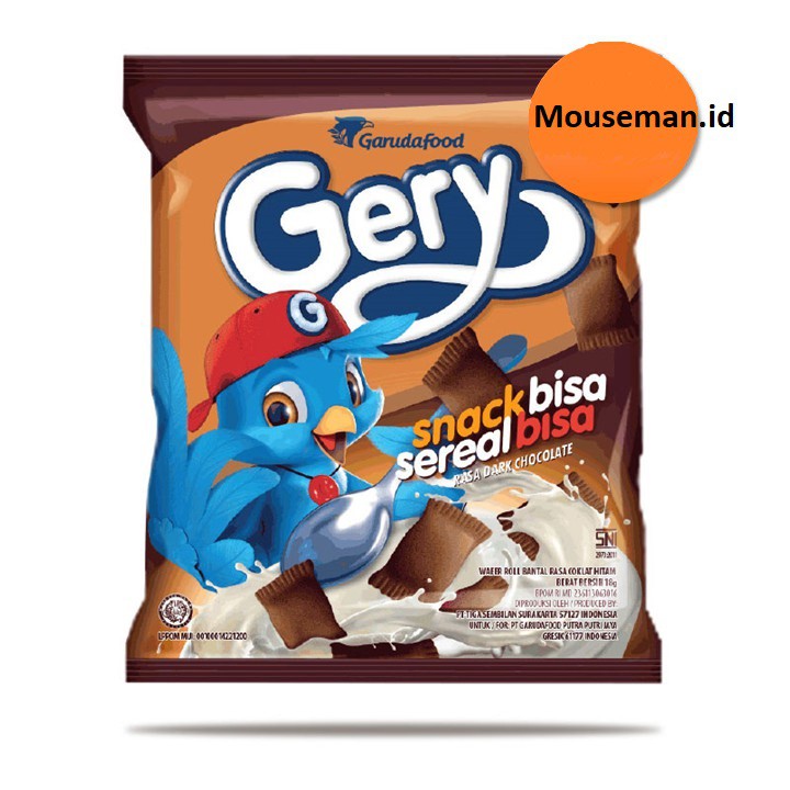Gery Wafer Roll Snack & Cereal Pillow Dark Chocolate Flavor 13g ...