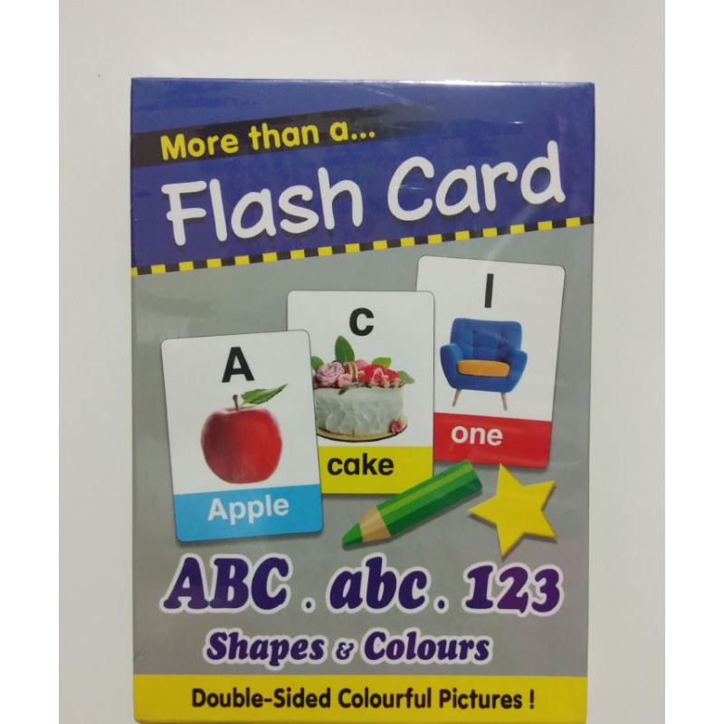 5 in 1 flash card ABC, abc, 123, shapes and colours in a box | Shopee ...