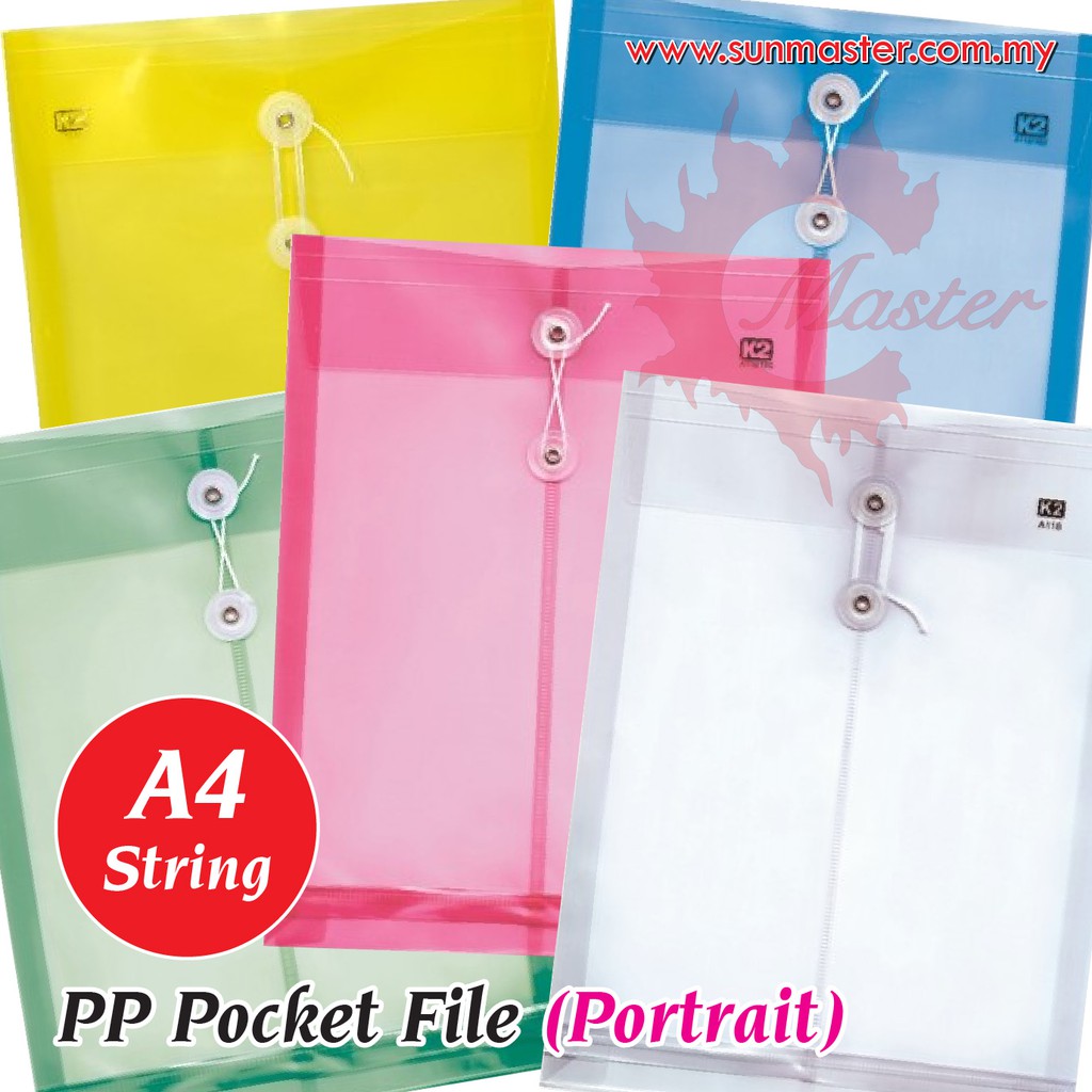 A4 Pp Pocket File With String Pp Envelope File Pp String Document