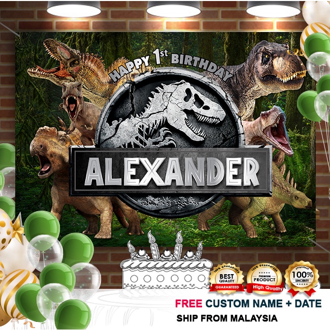 Banner Hari Jadi / Banner Hiasan - Jurassic World / Jurassic Park ...