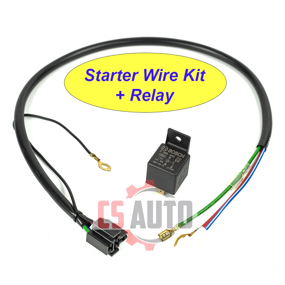 CS 1pc x 12V Starter Wire Kit Wiring Harness Start Car Lorry Wayar ...