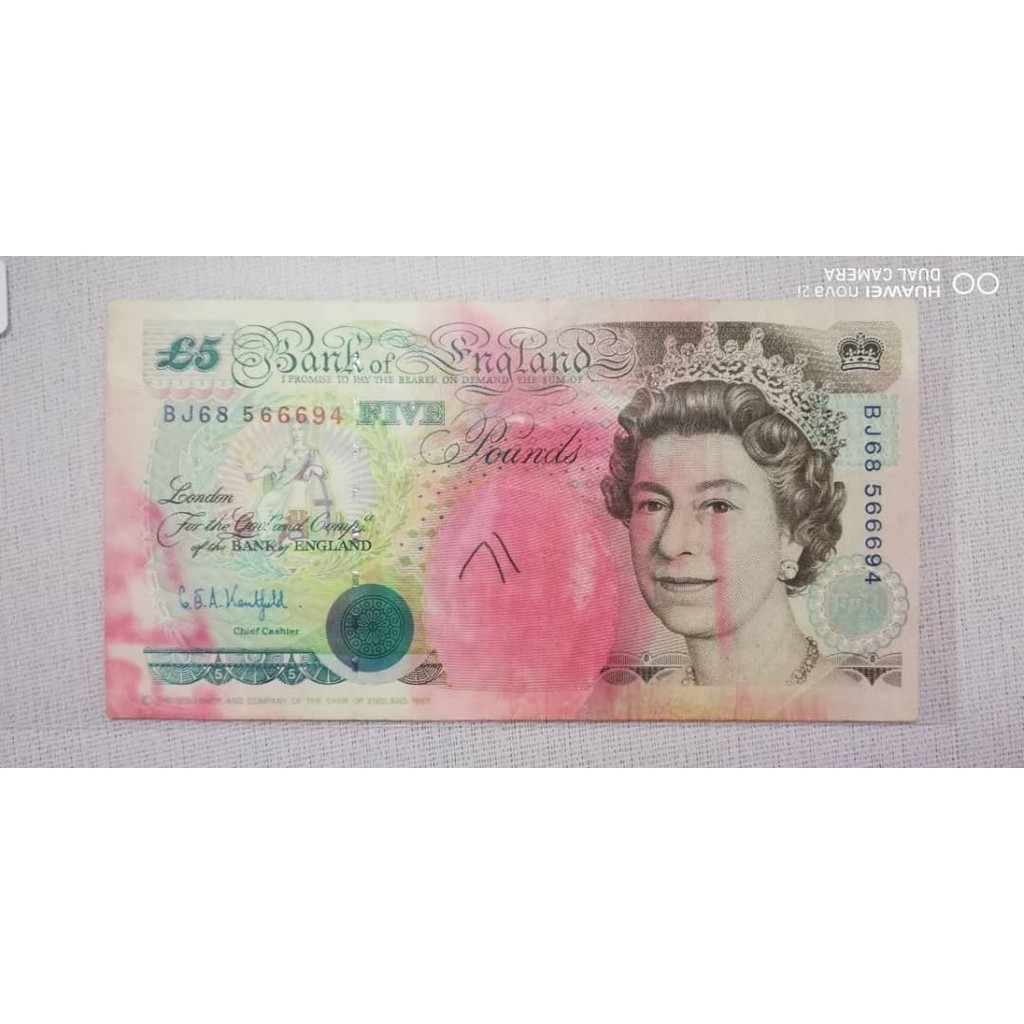 England 1990 5 pound currency note | Shopee Malaysia