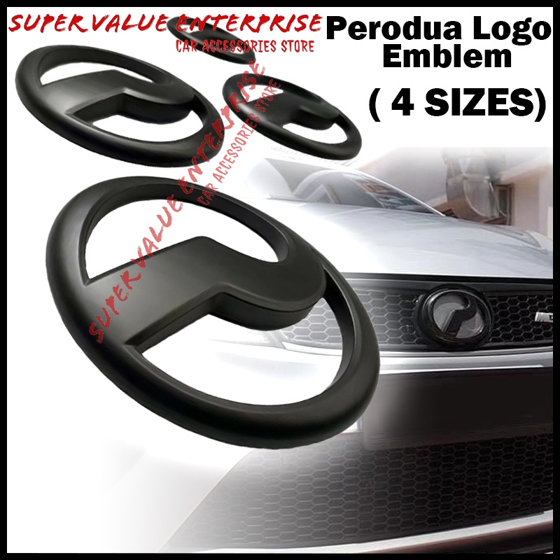 4 Sizes Perodua Logo Rear / Font Emblem For Perodua Bumper Salong Grill ...