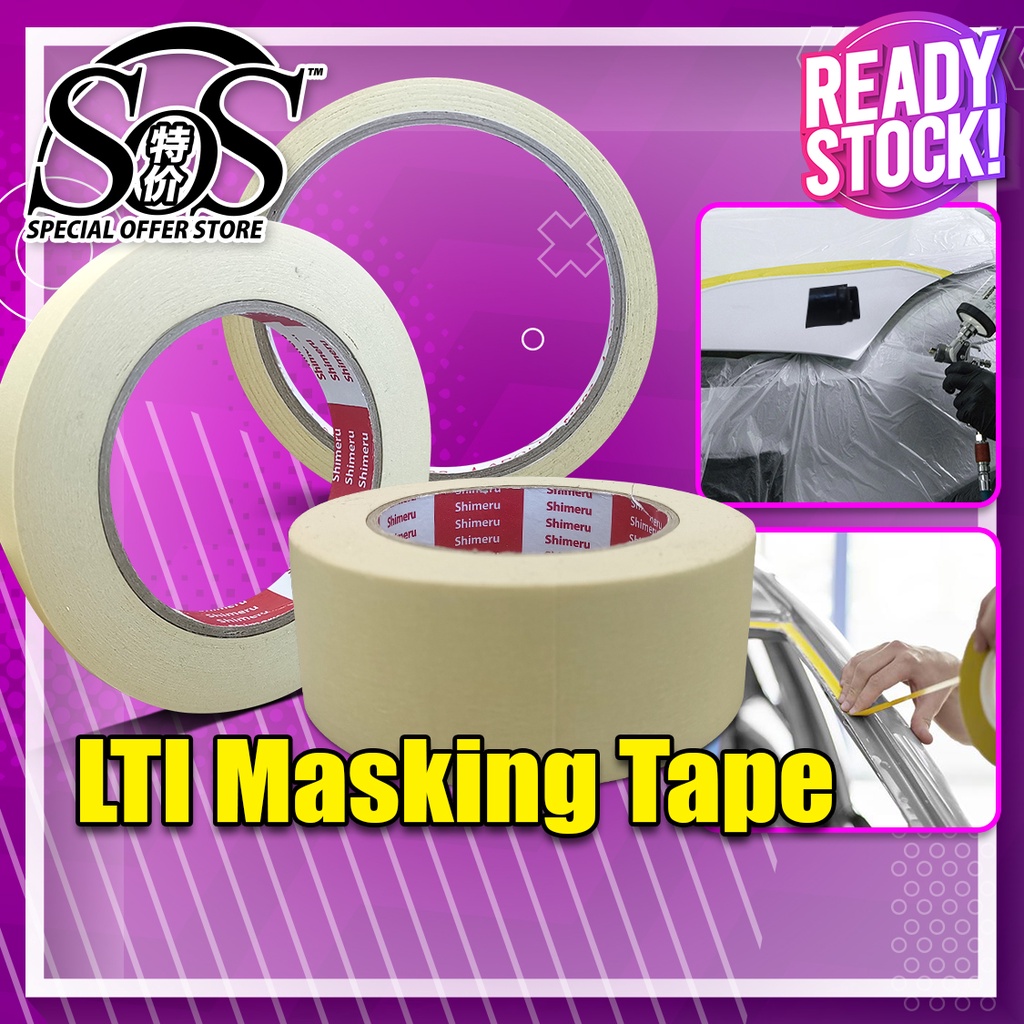 Premium Industry Grade 【 Masking Tape 】 LTI Paper Painting Tape (6mm ...