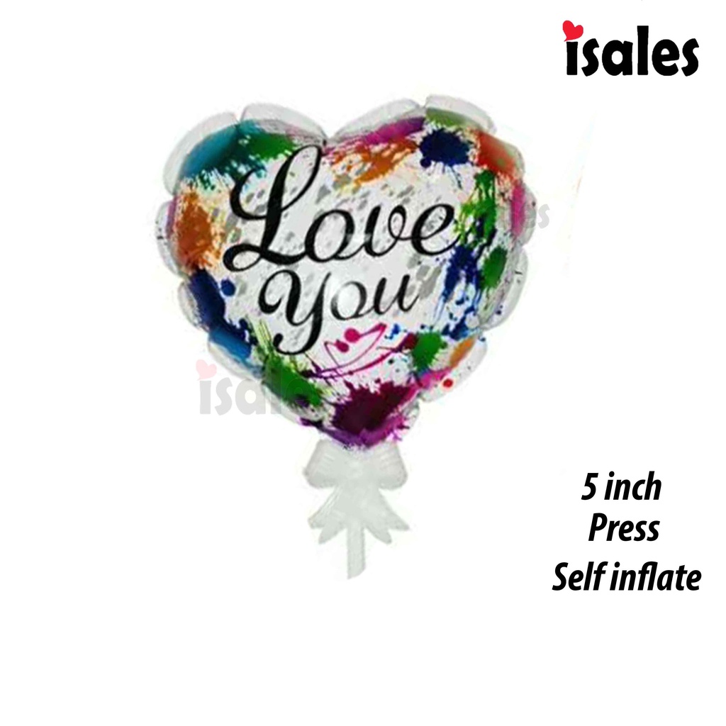 Malaysia seller 5 inch 1pcs Press Auto inflate balloon self inflate ...