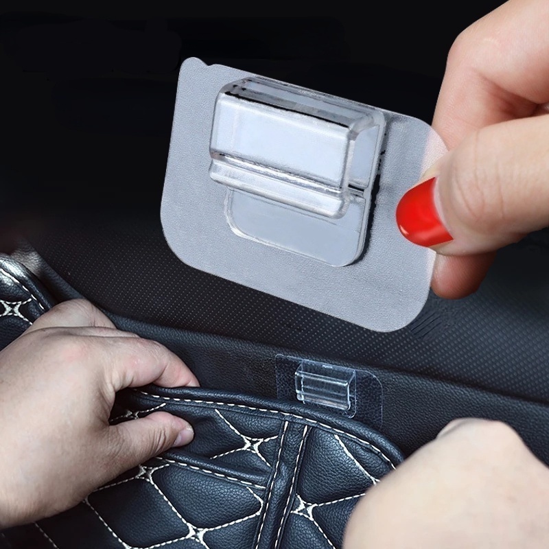 Car Anti-skid Self-adhesive Foot Pad / Transparent Fixed Stickers Hook ...