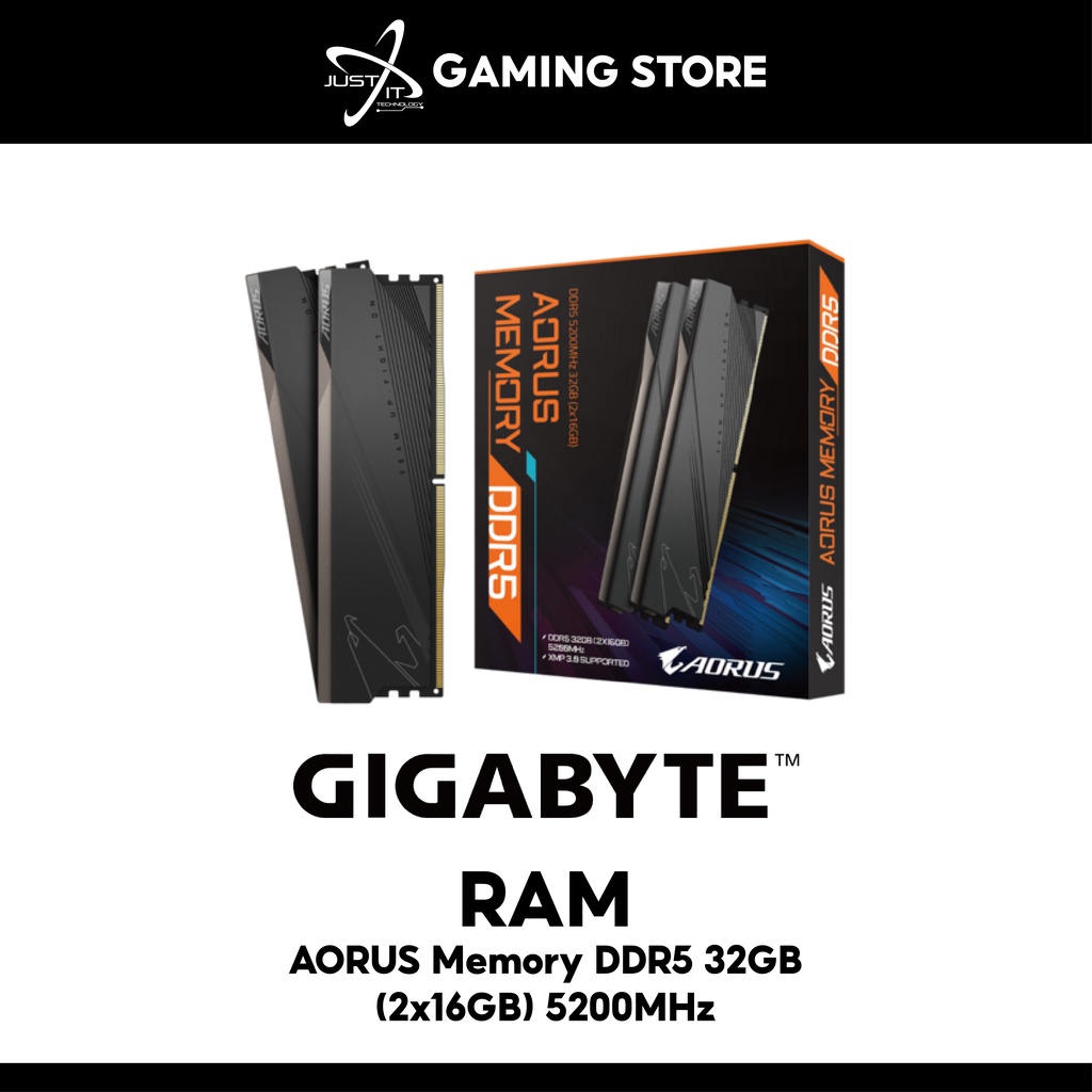 GIGABYTE AORUS RAM 32GB(16X2) DDR5 5200MHZ GAMING RAM AORUS Memory DDR5 ...