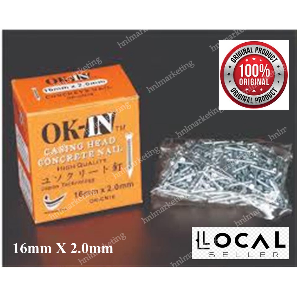 OK IN PVC CASING 16MM CONCRETE NAIL | Shopee Malaysia