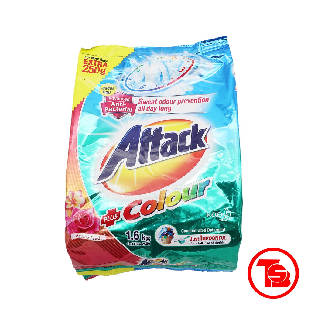 Attack Colour Plus Concentrated Detergent Aroma Fresh 1.6kg | Shopee ...