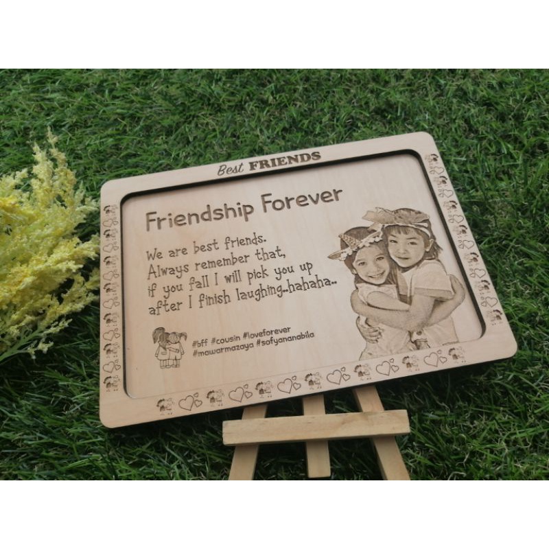 3D Gift Photo/Wood frame Engraved + Stand | Shopee Malaysia