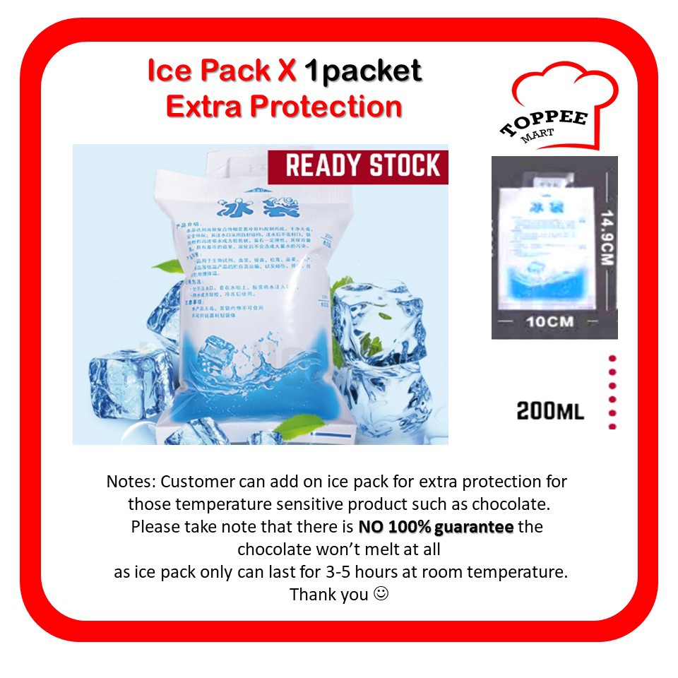 ICE PACK ( 1 PACKET ) ADD ON EXTRA PROTECTION FOR TEMPERATURE SENSITIVE ...