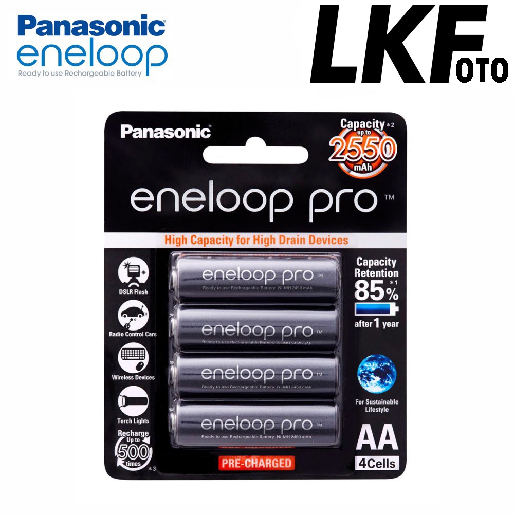 Panasonic Eneloop Pro Battery Aa 2500mah 1 2v Ni Mh Pre Charged