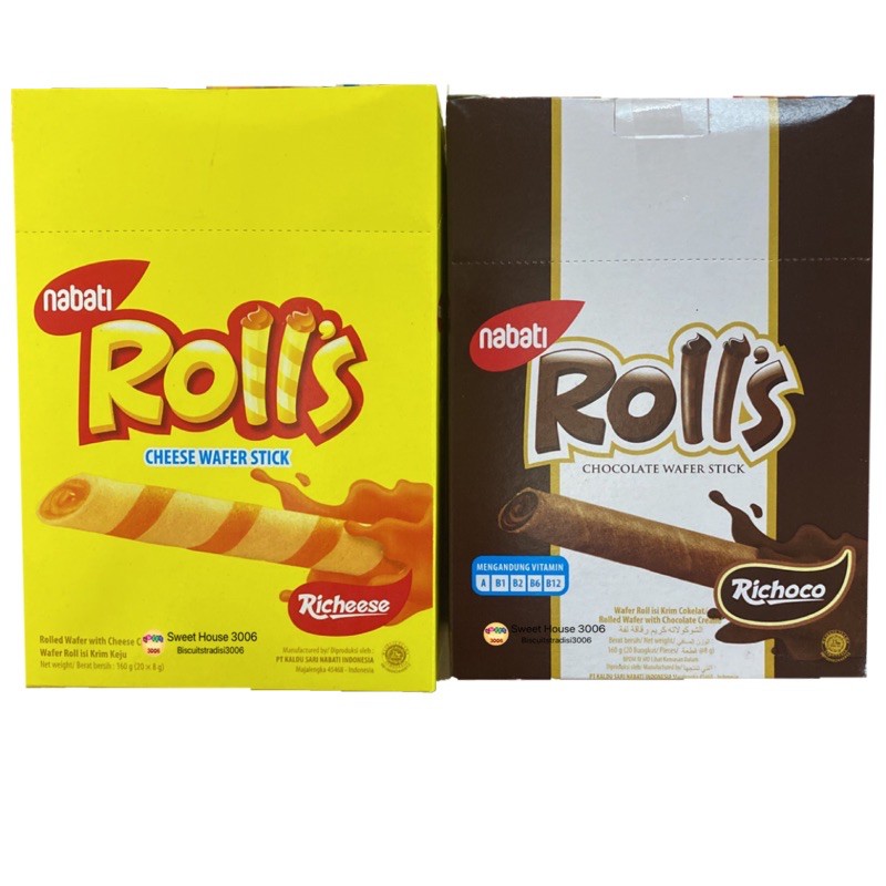 Nabati 7g x 20pcs Richeese Richoco Roll Wafer Ready Stock Halal Sweet House 3006 | Shopee Malaysia