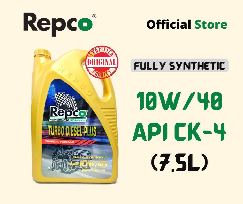 Repco® TURBO Diesel Plus 10W/40 (7.5L) API CK-4 | ACEA E7/E9 Fully ...