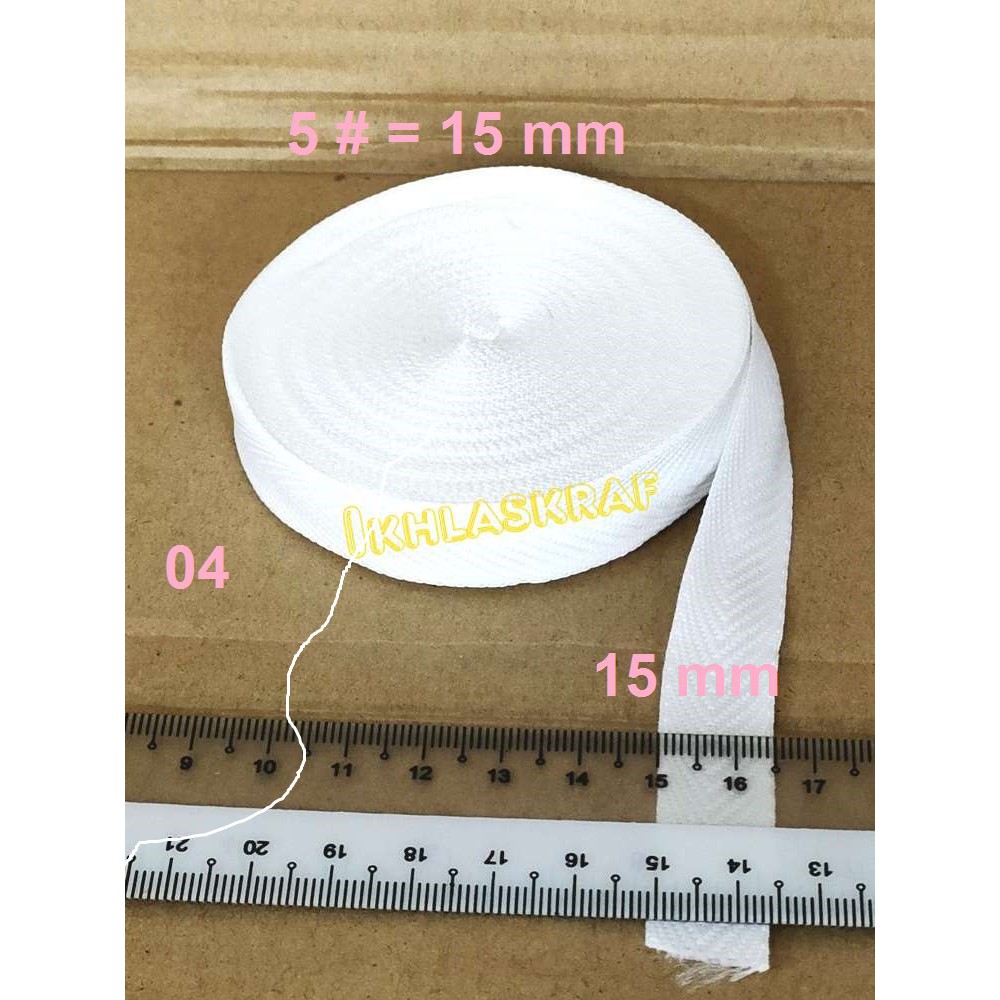 ( BJ 0538 ) 2#-8# tali barut kain putih polyester gulung 10 meter ...