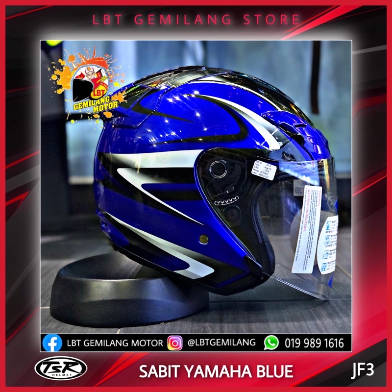 TSR Helmets JF3 [SABIT YAMAHA BLUE] | Shopee Malaysia