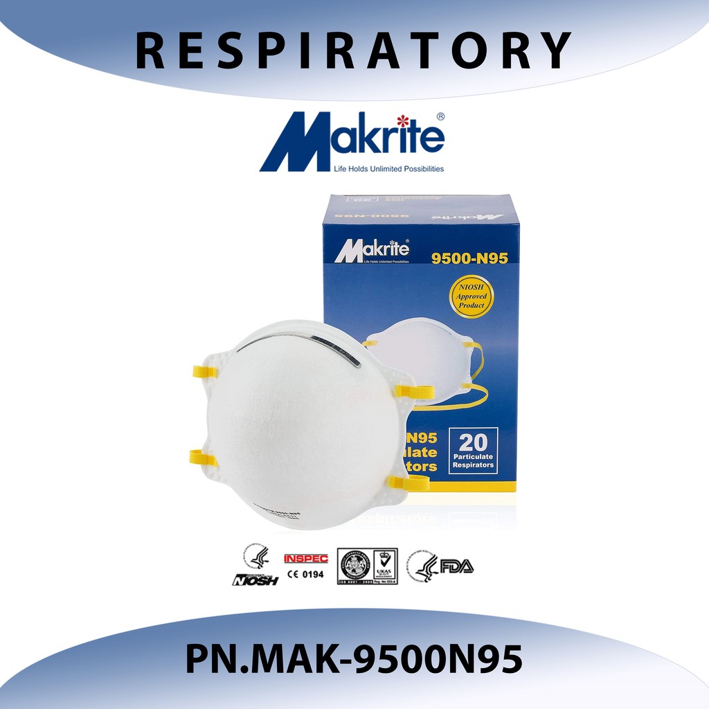 Makrite Brand Mask Type MAK-9500N95 Niosh | Shopee Malaysia