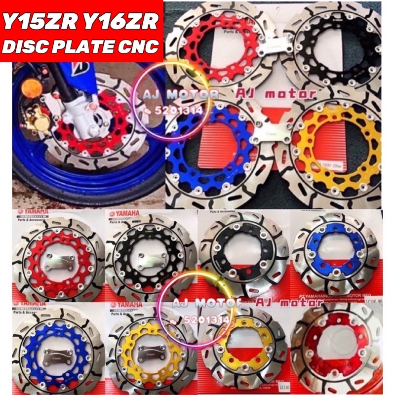 YAMAHA Y16ZR Y15ZR V1 V2 CNC DISC PLATE BESAR + BRACKET FRONT 290MM ...