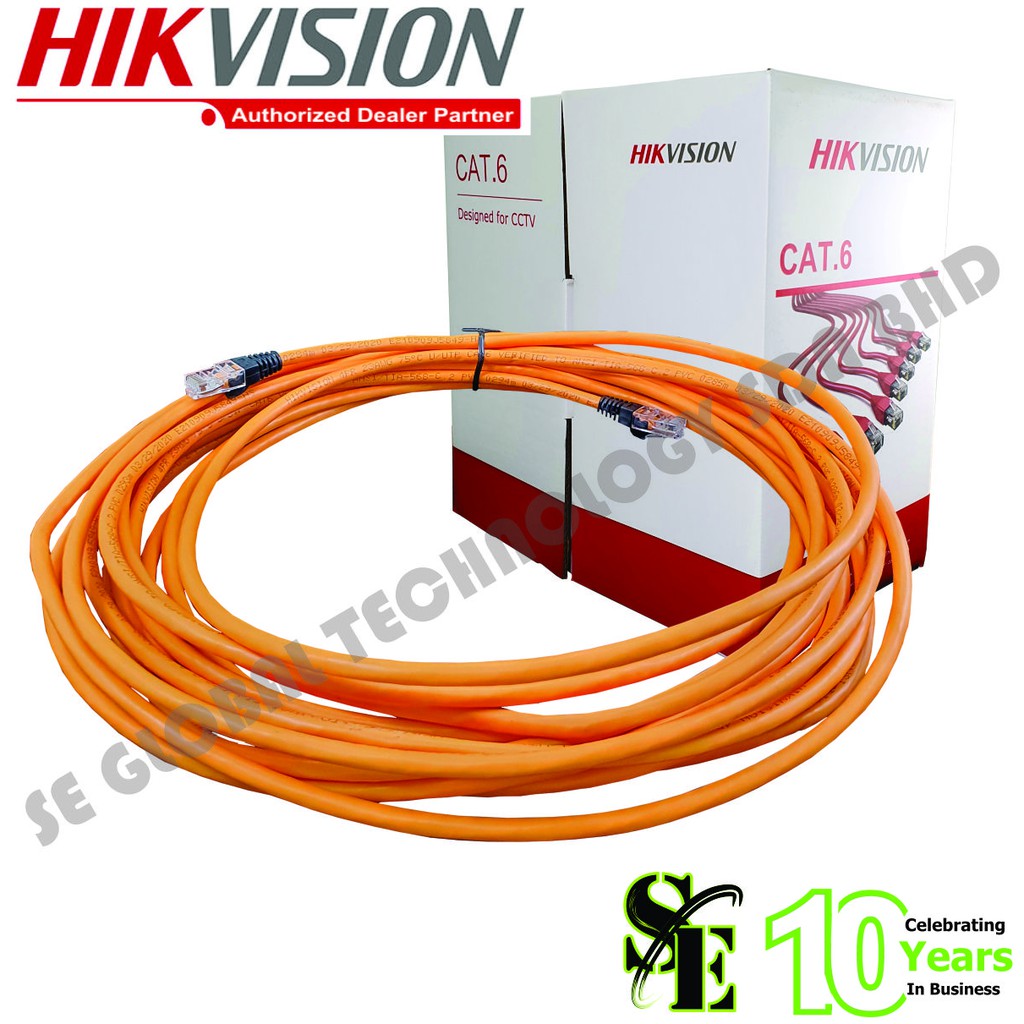 Original HIKVISION U/UTP CAT6 PVC 23 AWG NETWORK CABLE- Ethernet Cable 1000Mbps RJ45 Network ...