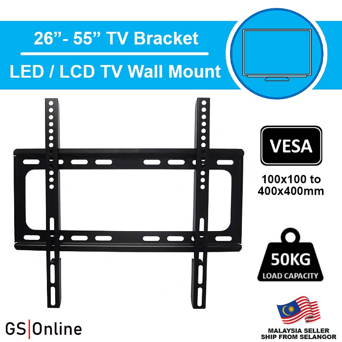 🔥Full Set Screw🔥 UNIVERSAL 26 - 55 INCH LCD LED TV WALL MOUNT BRACKET ...
