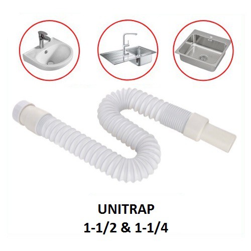 FLEXIBLE WASTE PVC PIPE FOR PLUMBING / BASIN / KITCHEN SINK / UNITRAP ...