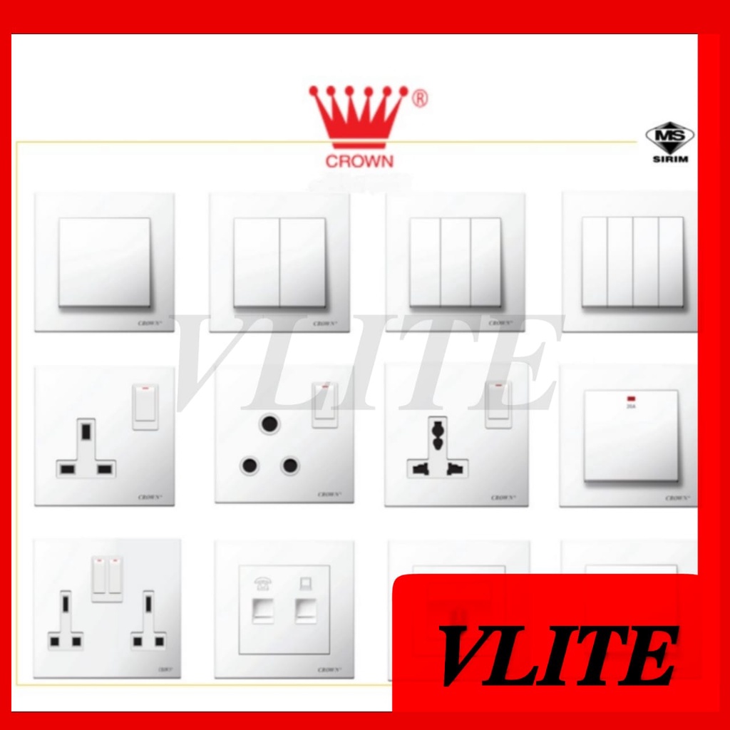 -CROWN SWITCH SOCKET OUTLET CE SERIES SIRIM APPROVED / SWITCH SOCKET ...
