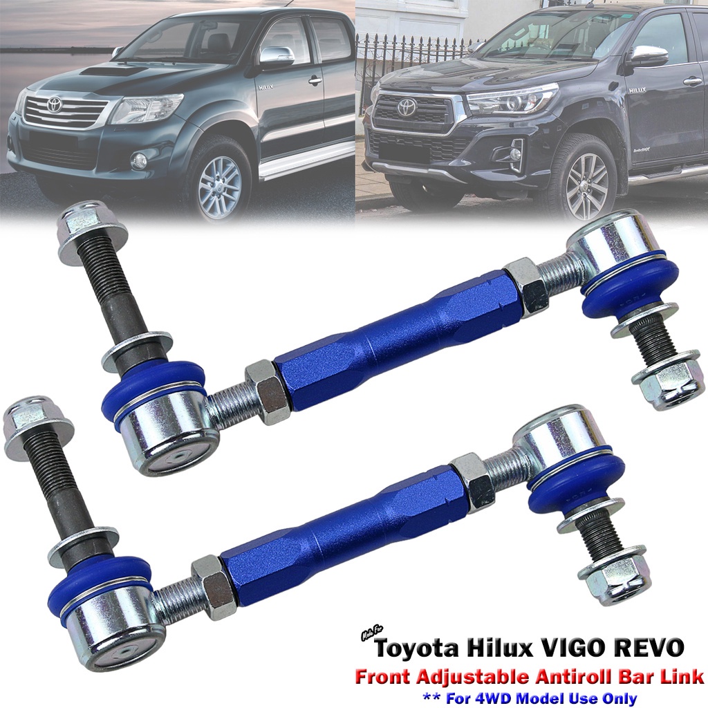 [READY STOCK] Front Adjustable Anti Roll Sway Bar Link Kits For Toyota Hilux VIGO REVO 2005-ON ...
