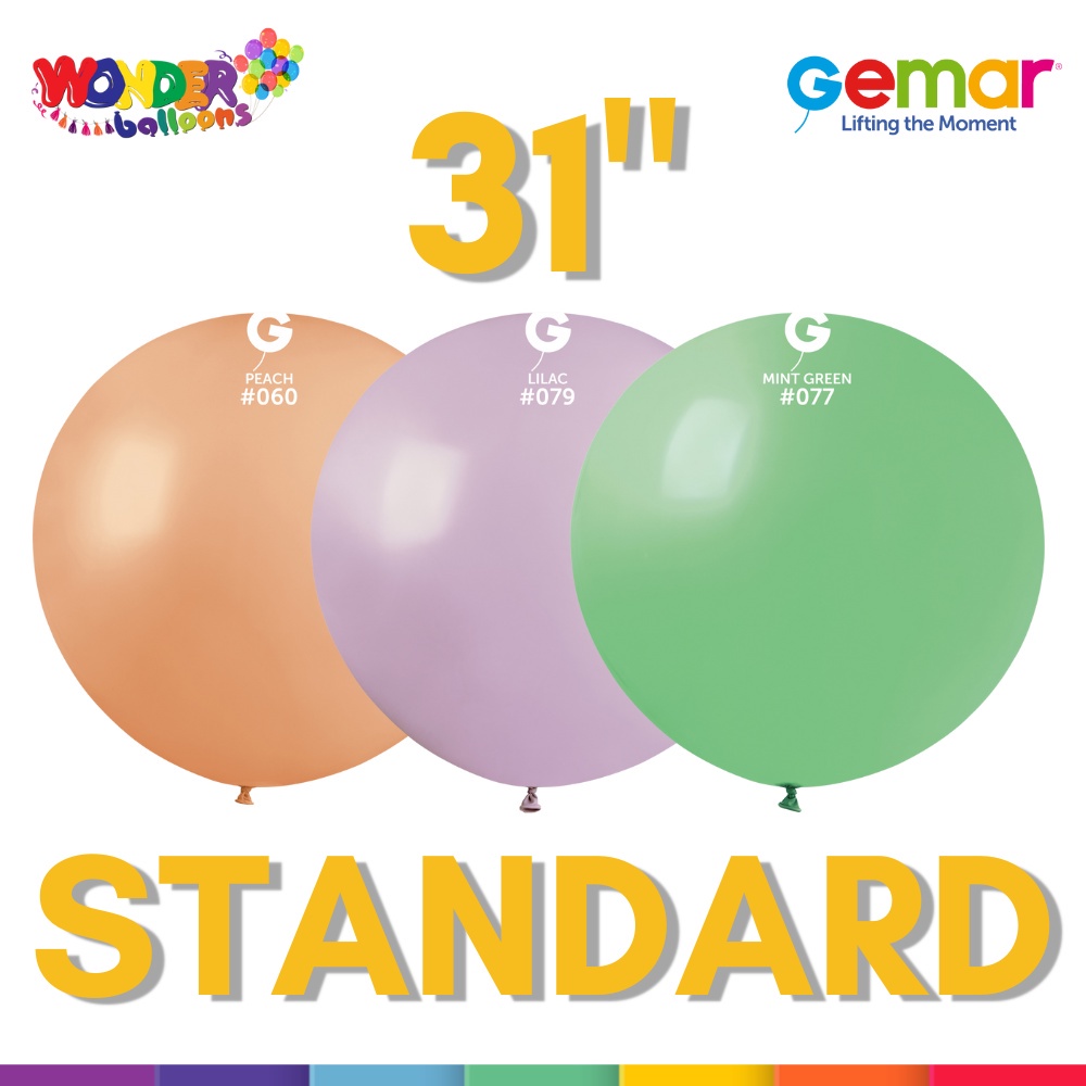 GEMAR 31 Inch Standard Colours Round Latex Balloons (1pc) | Shopee Malaysia