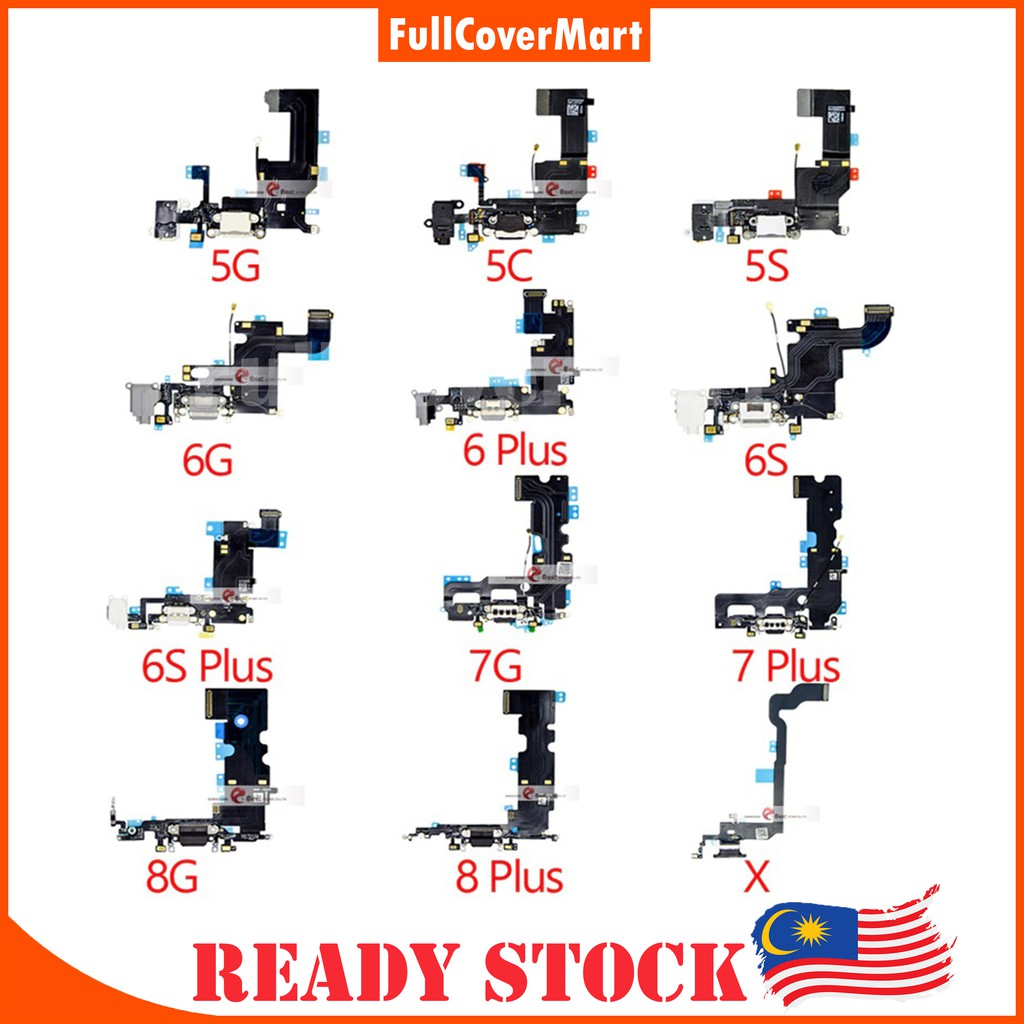(RP2) Phone Charging Port Plug In Ribbon Flex Cable iPhone 4 4S 5 5S 5C 6 6S 7 8 6plus 6splus ...