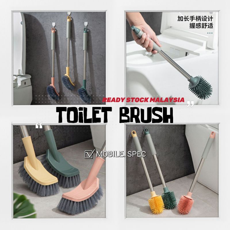 Toilet Brush Household Long Handle No Dead Angle Cleaning Brush ...