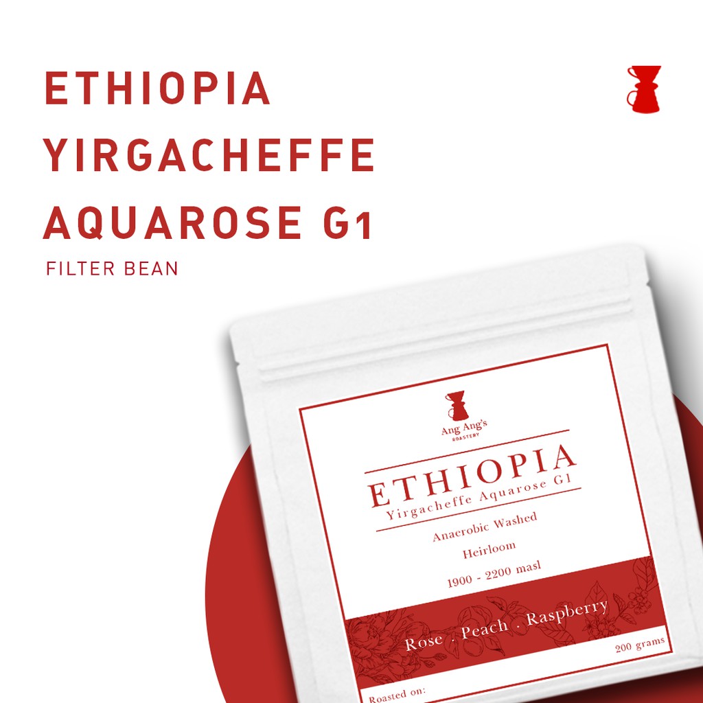 Ang Ang's Roastery "Limited Series" Single Origin Coffee Bean - Ethiopia Yirgacheffe Aquarose G1 ...