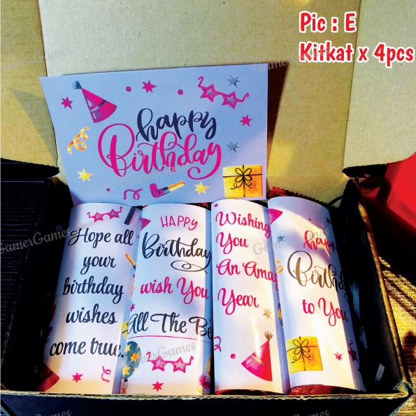 Happy Birthday Gift box set KITKAT Surprise Gift Box Set KITKAT 生日快乐 礼盒 ...