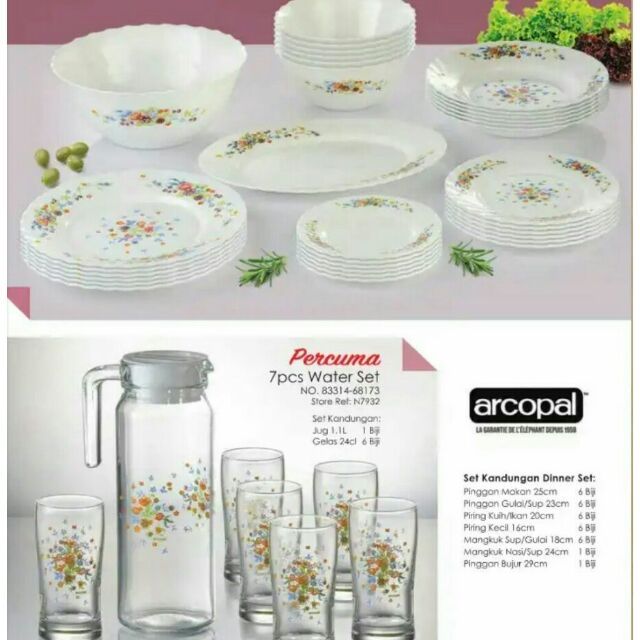 READY STOCK ARCOPAL DINNER SET 32PCS | Shopee Malaysia