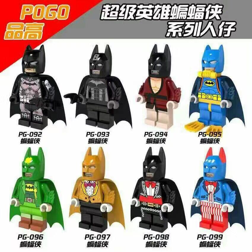 POGO PG-092 - PG-099 Batman Building Blocks Minifigures Bricks | Shopee ...
