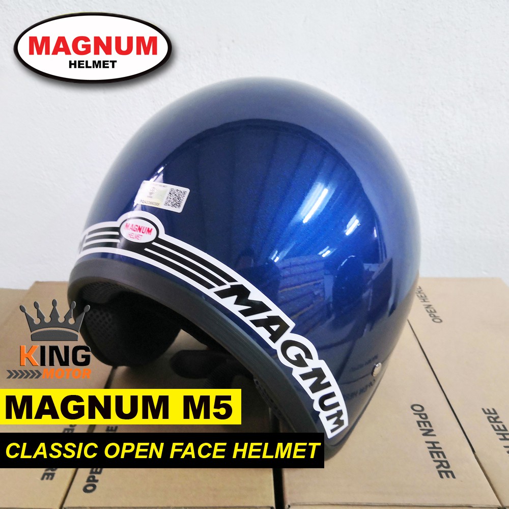 MAGNUM HELMET M5 - BLUE COLOR | Shopee Malaysia