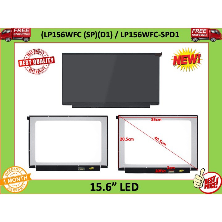 LP156WFC (SP)(D1) P/N FRU 5D10R29527 LP156WFC-SPD1 15.6" LED LCD Screen ...