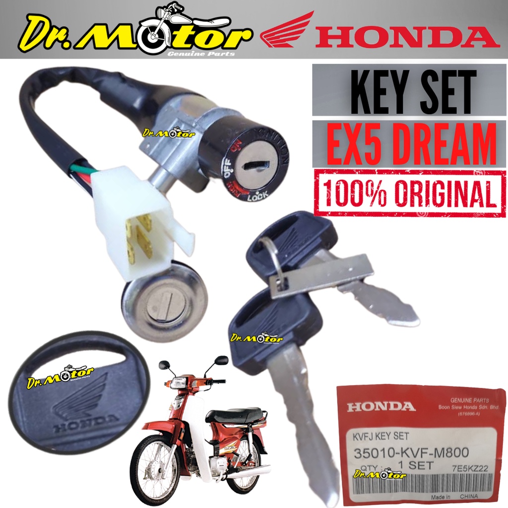 100% ORIGINAL HONDA EX5 DREAM KEY SET MAIN SWITCH KUNCI SUIS LOCK ...