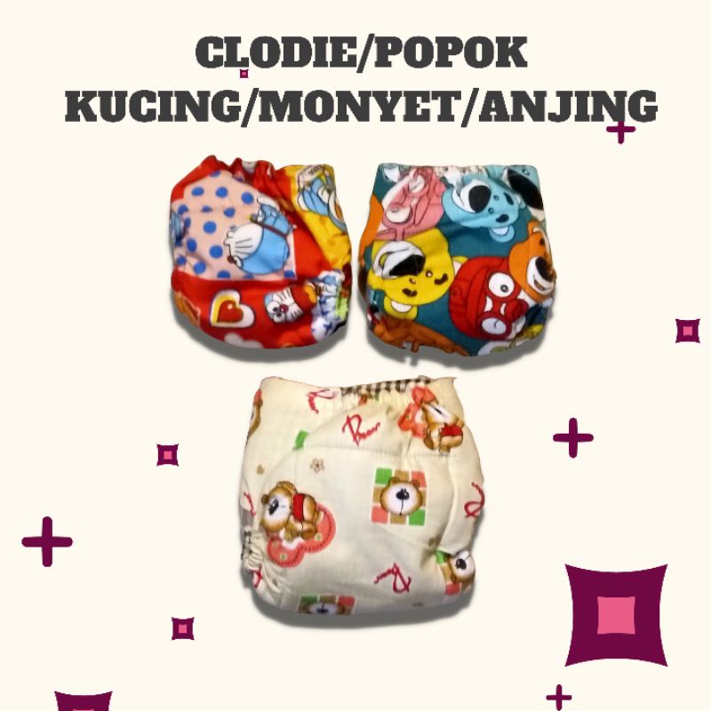 Clodie pats/Fabric Diapers Can Be Re-Washed Animals Cats/monyet/Dogs ...