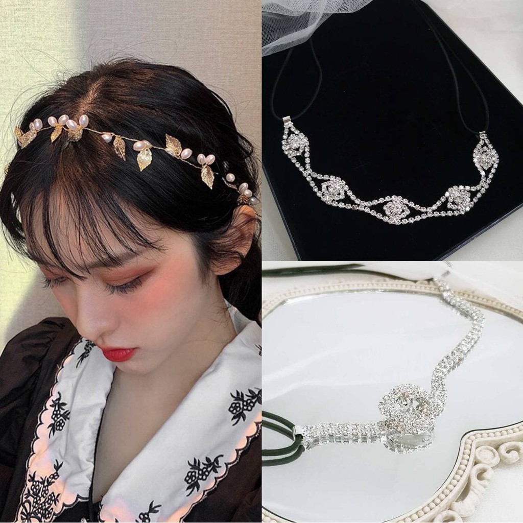 Crystal Flower Pearl Headband Wedding Bridal Tiara / Bridal crown ...